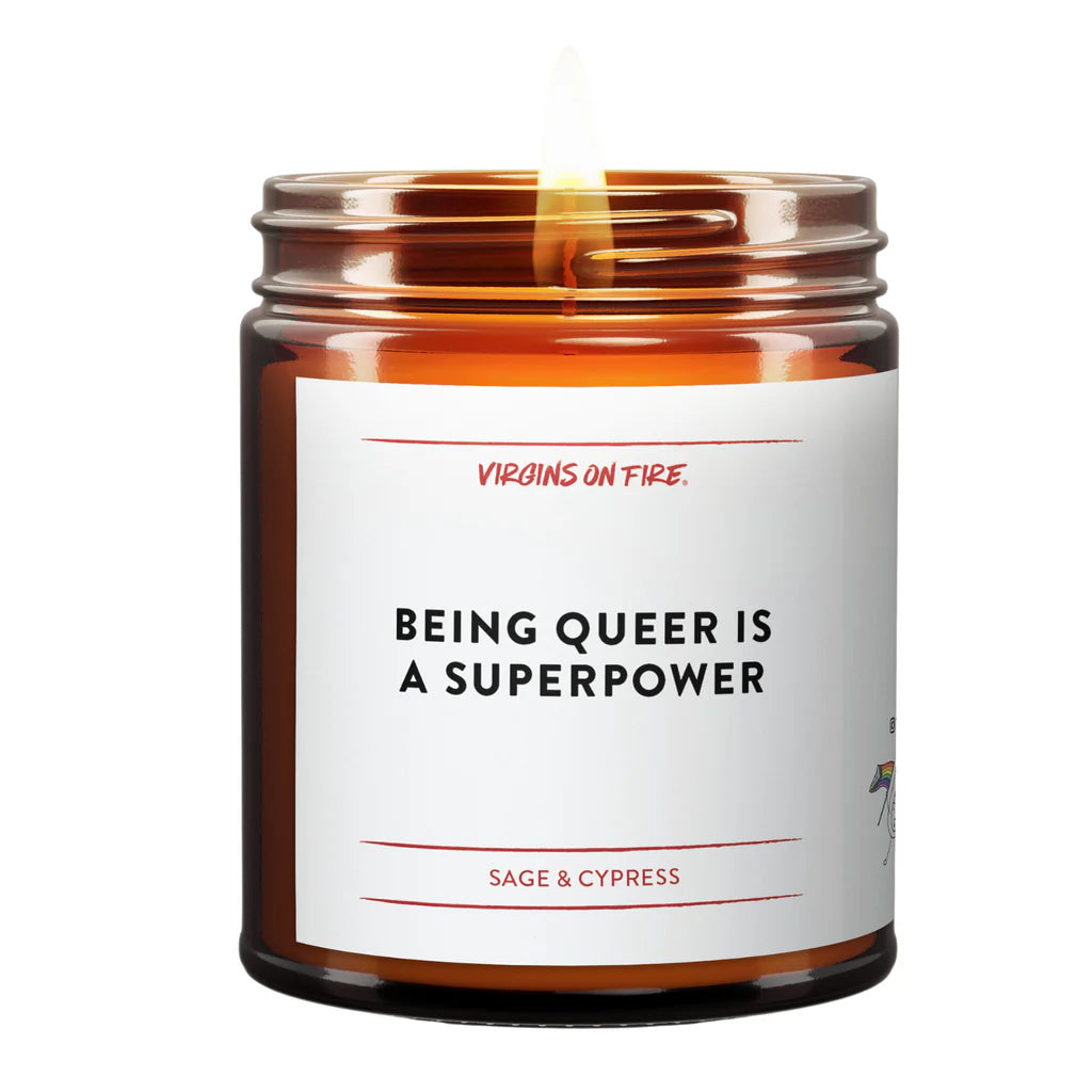 Being Queer Is A Superpower Candle – Ida Red