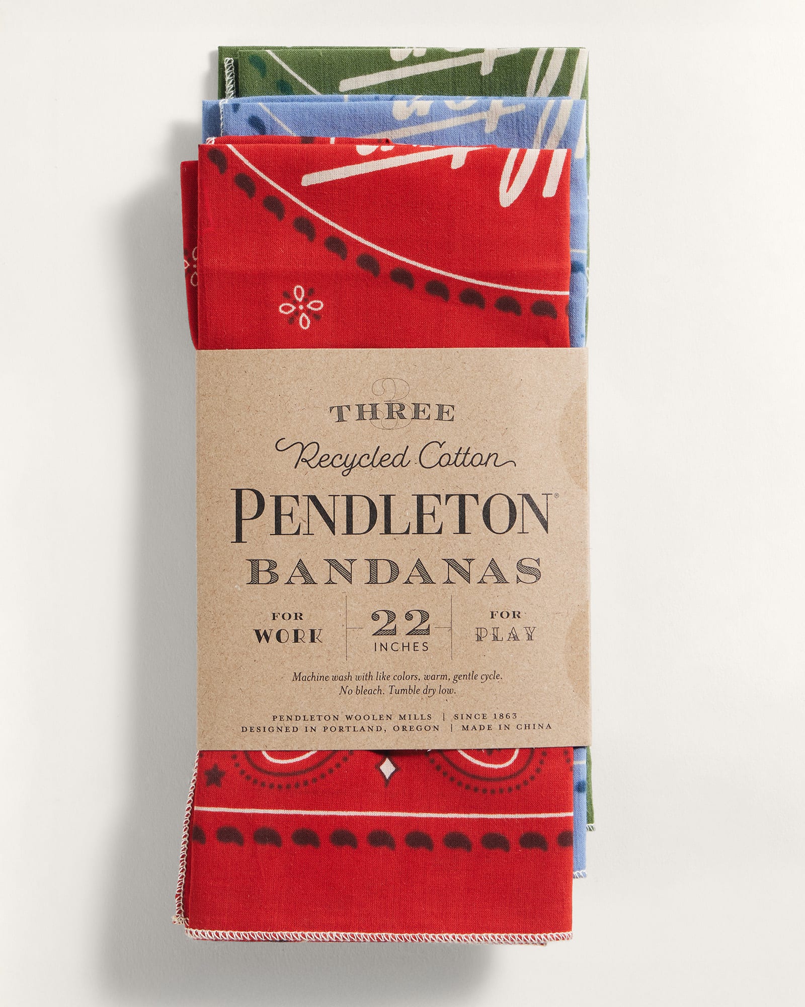 Pendleton - Cowboy Bandana 3-Pack – Ida Red