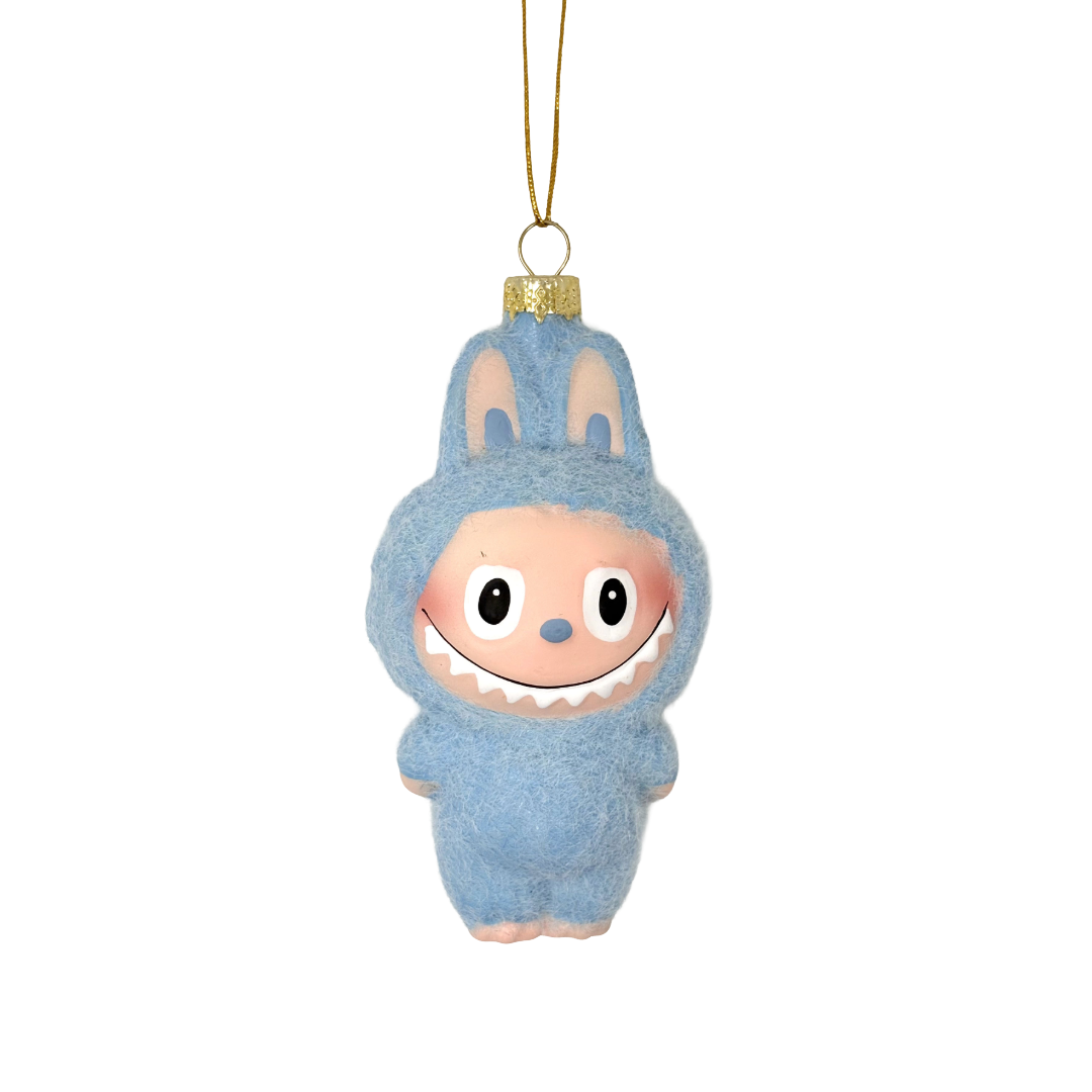 Blue Fuzzy Monster Ornament – Ida Red