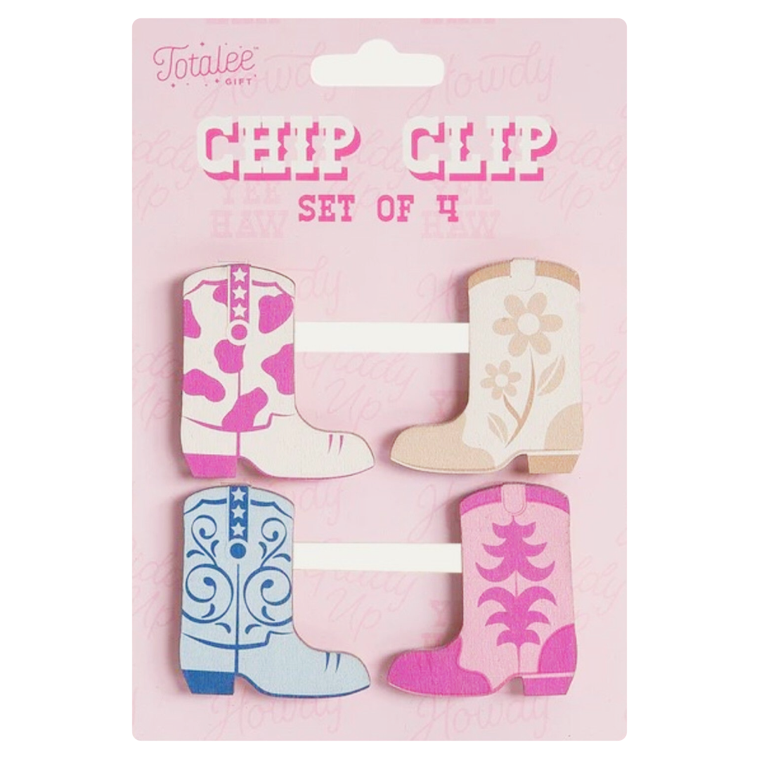 Wooden Boot Chip Clips – Ida Red