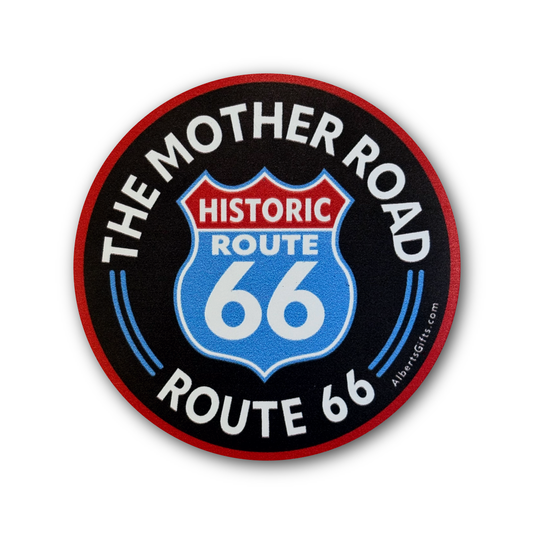 Route 66 Mother Road Round Magnet – Ida Red