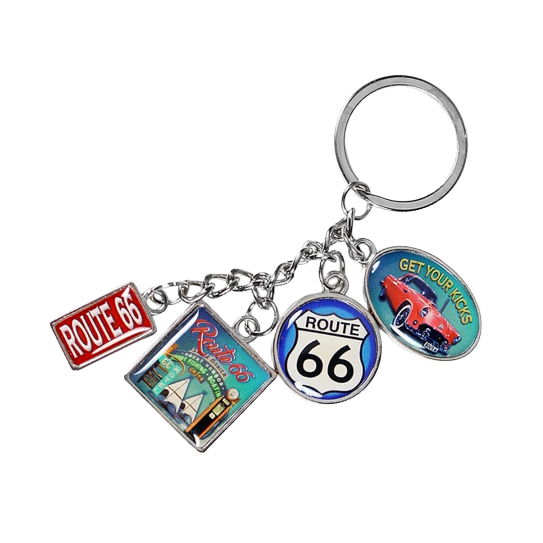 Route 66 Charm Key Ring – Ida Red