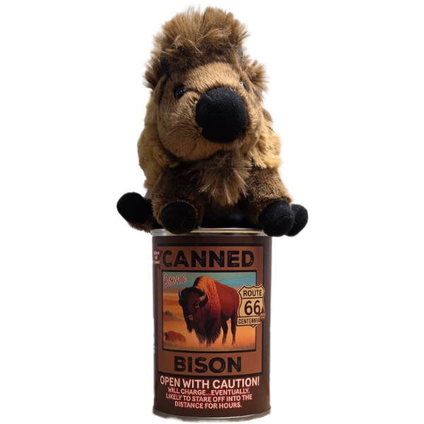 Canned Bison Plush | Route 66 Centennial Novelty Gift – Ida Red