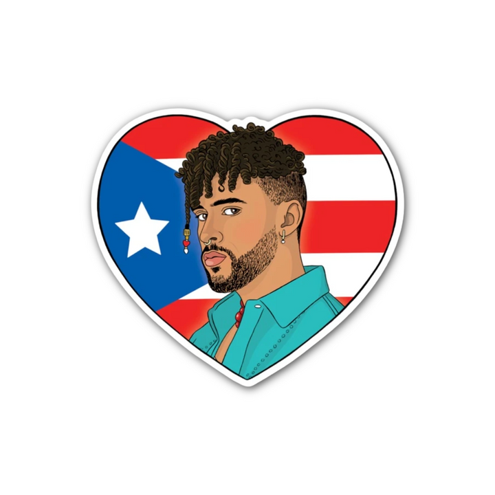Bad Bunny Heart Sticker – Ida Red