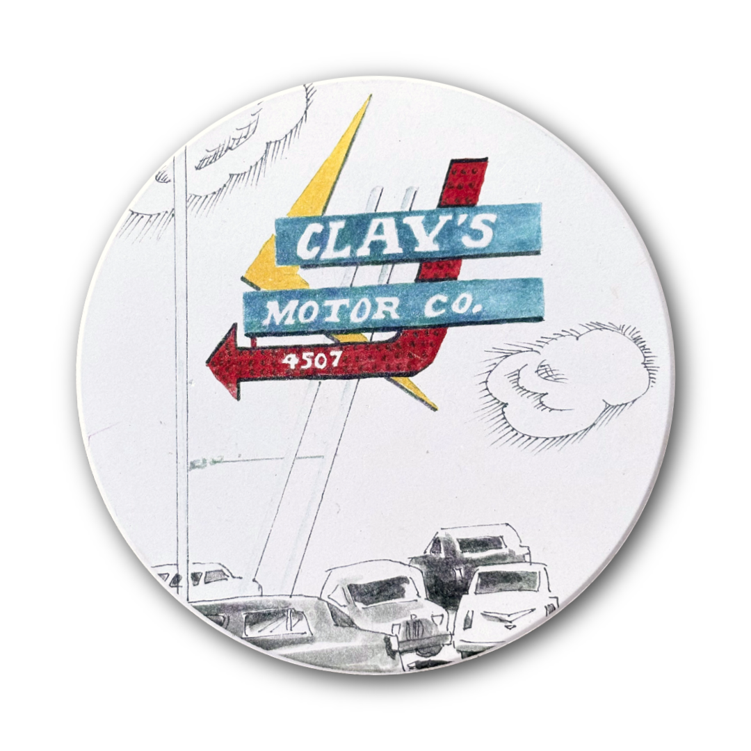 Clay Motor Co Coaster – Ida Red