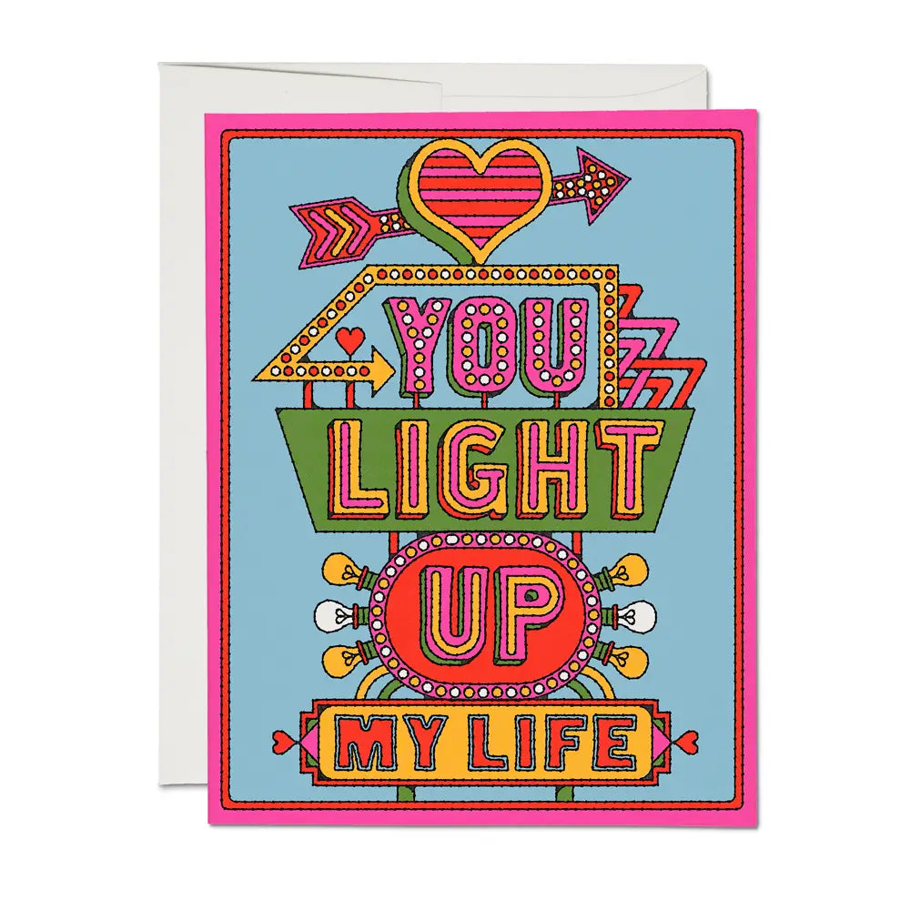 You Light Up My Life Signs Card – Ida Red